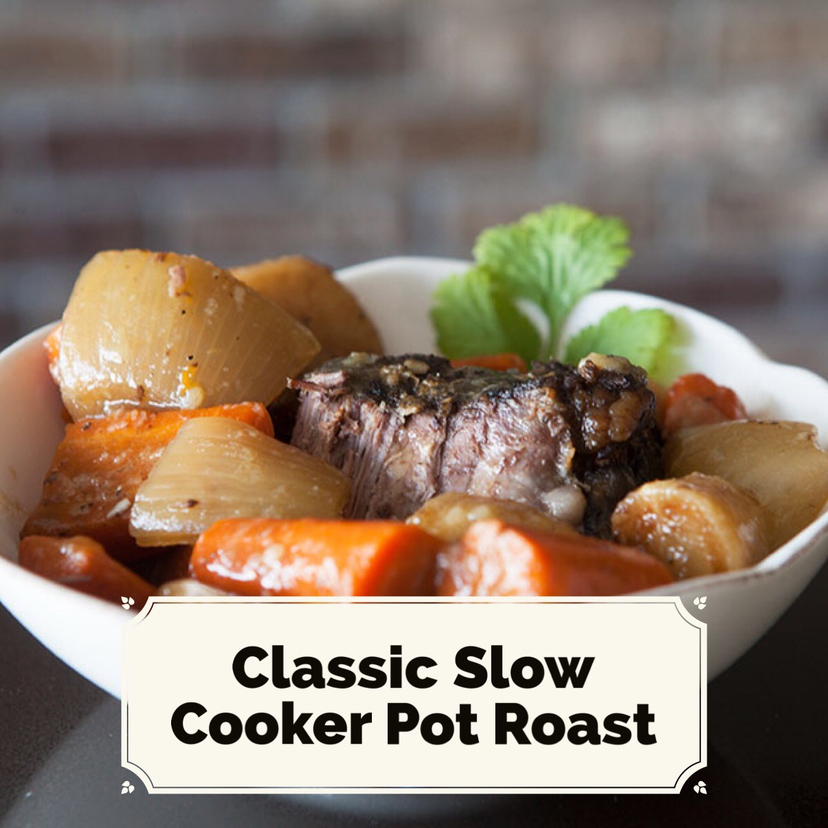 Classic Slow Cooker Pot Roast - by AmazingPaleo.com