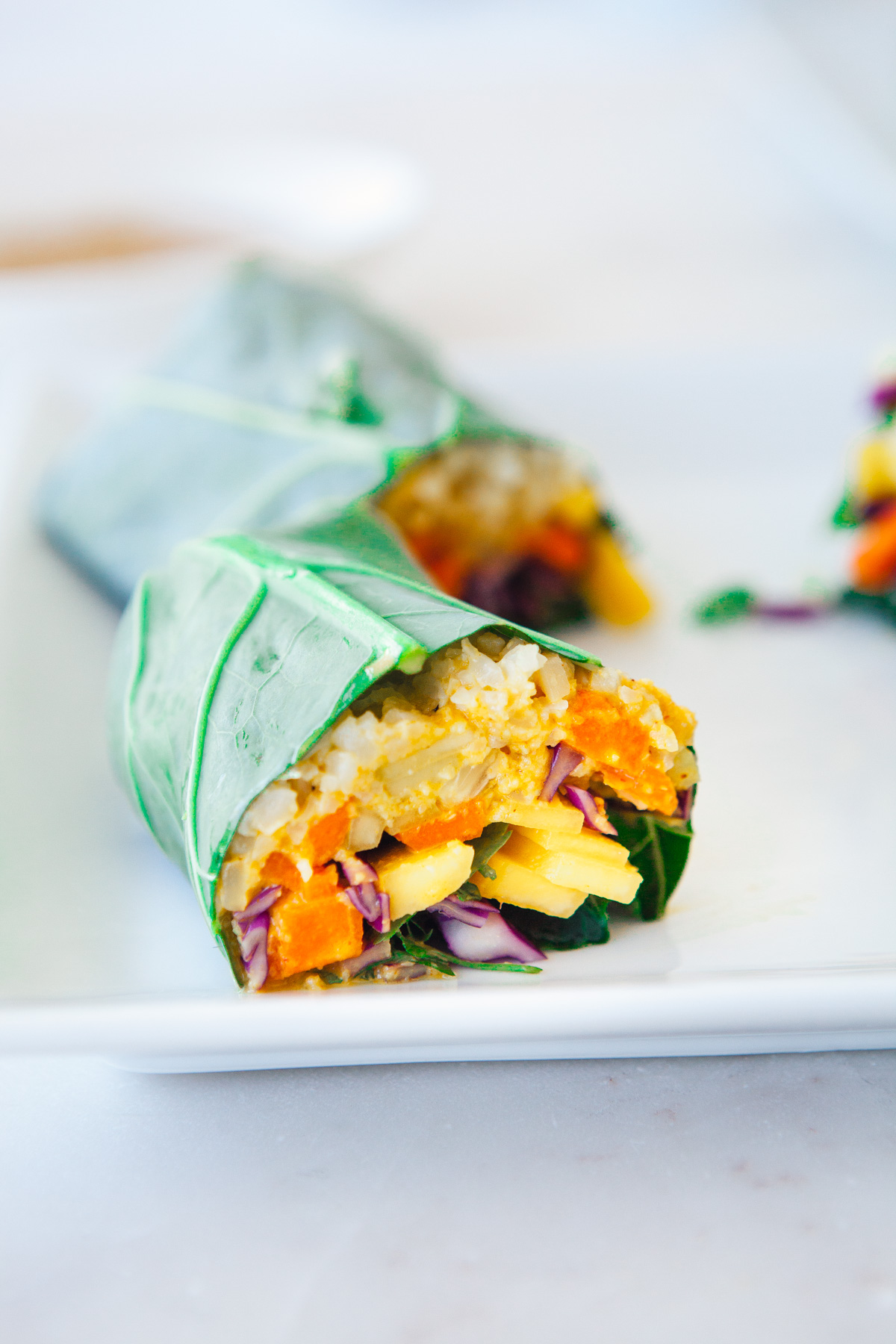 Thai Veggie Wraps with Sunflower Seed Butter Dip - free recipe!