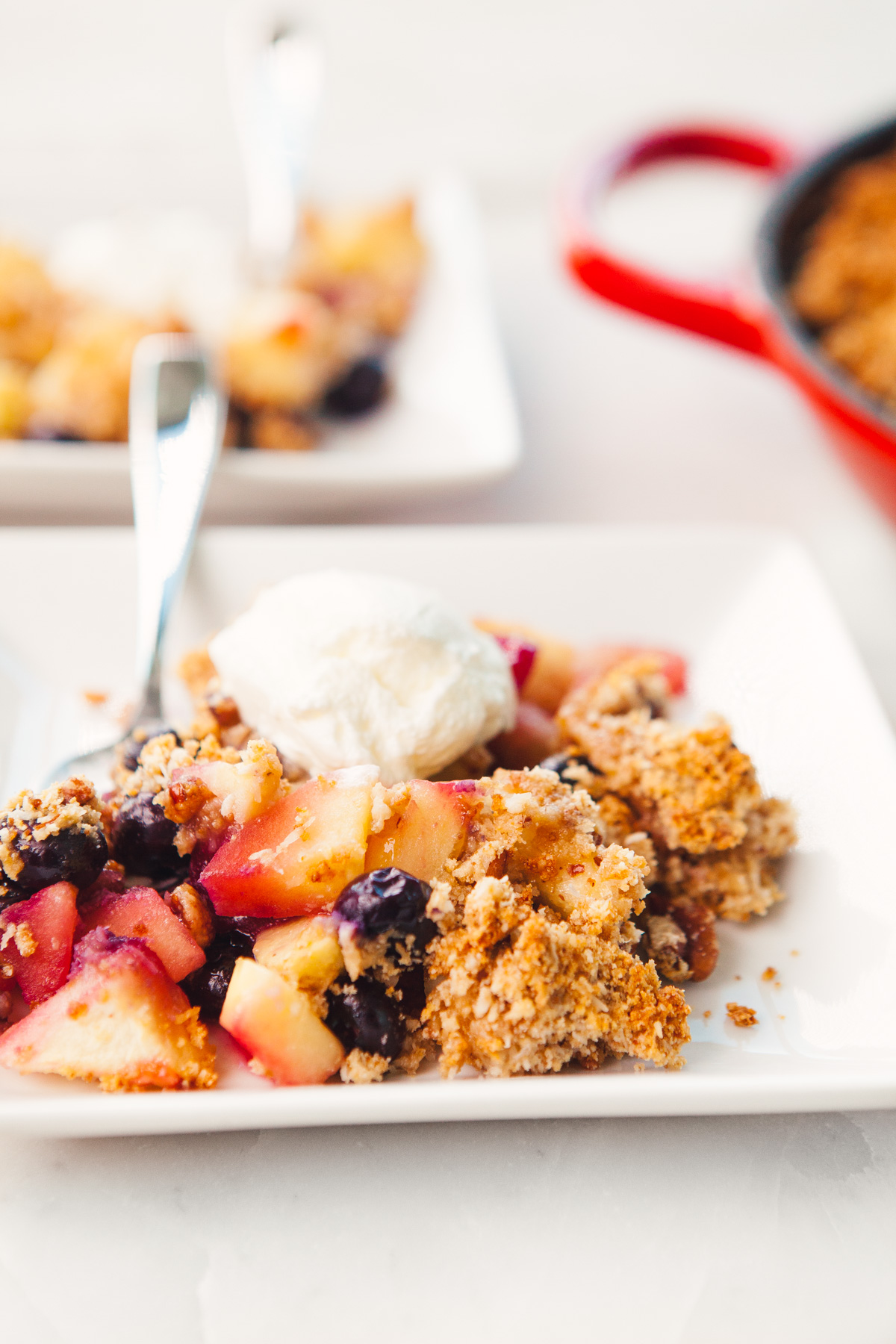 Whey Protein Apple & Blueberry Crisp - a paleo recipe!