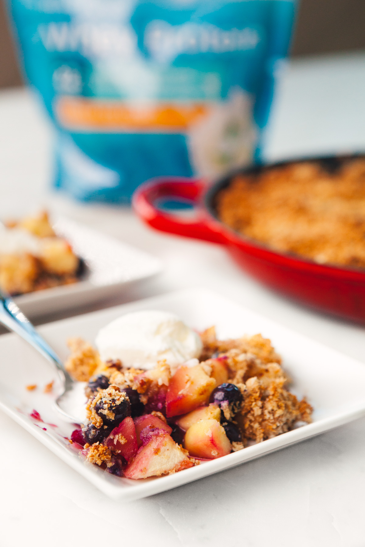Whey Protein Apple & Blueberry Crisp - a paleo recipe!